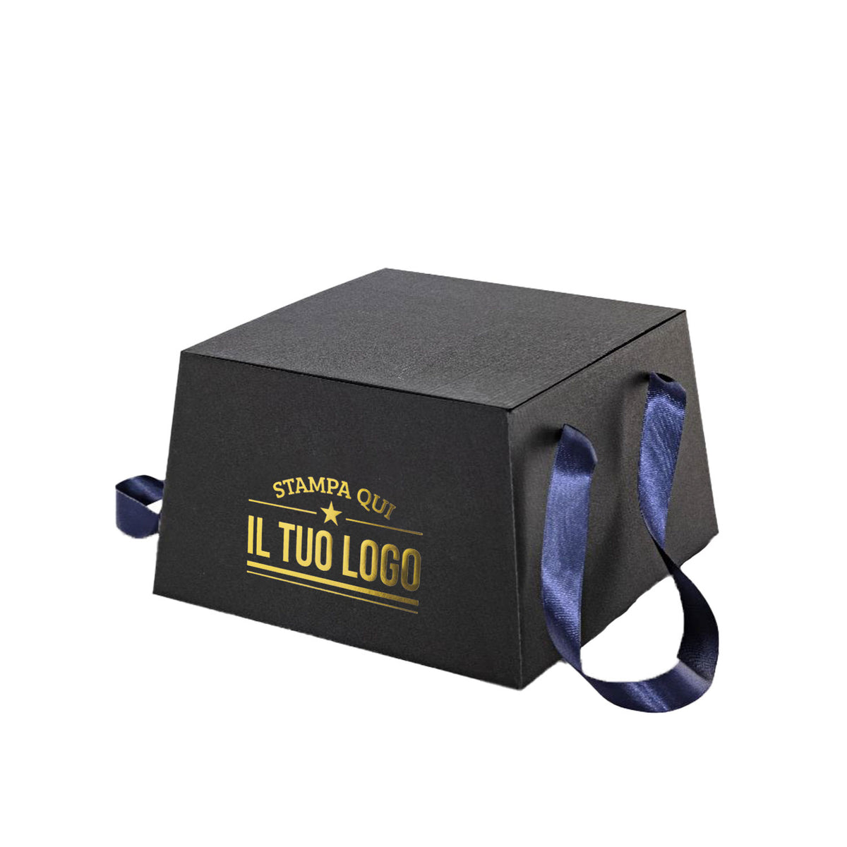 Scatole per panettone personalizzate linea Noir apertura dall'alto ...